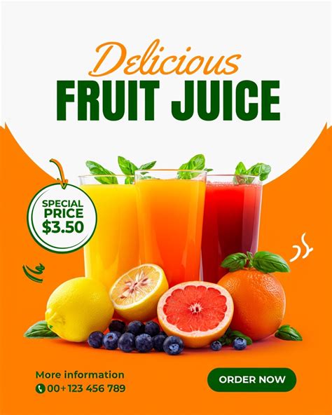 Vibrant Summer Offer Orange Juice Advertisement Design Ads Playground