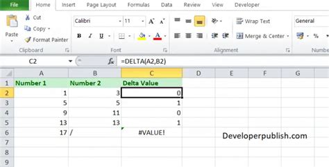 How To Use Delta Function In Excel Worksheet