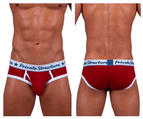 Private Structure Scus4529 Classic Mid Waist Mini Briefs Color Red