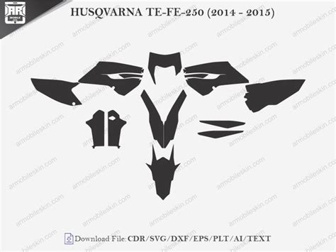 Husqvarna Te Fe 250 2014 2015 Vinyl Wrap Template Armobileskin