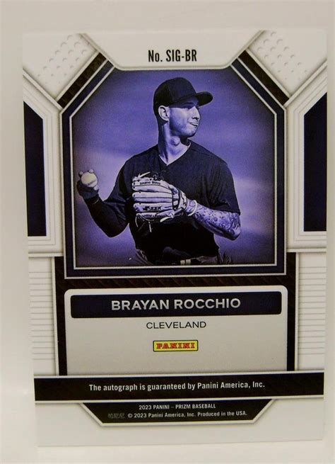 Brayan Rocchio Auto Signatures Prizm Panini Baseball 2023 Ebay