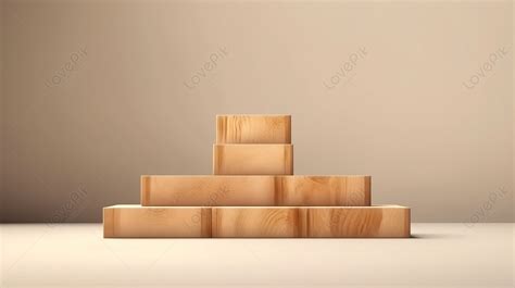 놀라운 3d 렌더링 디스플레이 매혹적인 배경을 배경으로 한 받침대 위의 미니멀리스트 나무 연단 리스 배경 3d 침대 배경