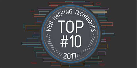 Top 10 Web Hacking Techniques Of 2017 Voting Open PortSwigger Research