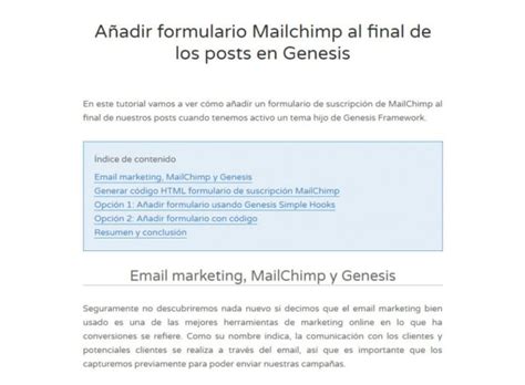 Crear un índice en WordPress Boluda com