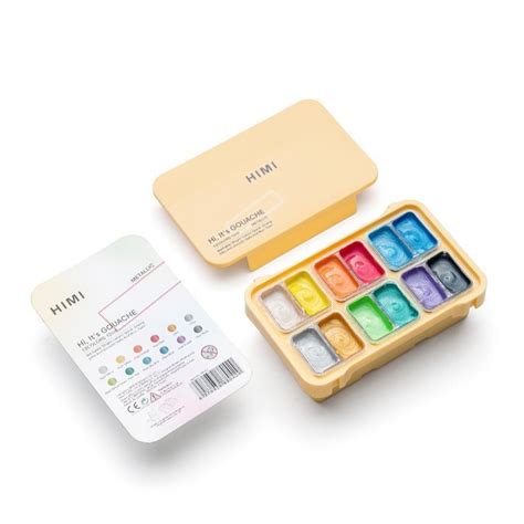 Jual Miya Himi Metallic Gouache Set 12 X 12ml Cat Metalik Gouache