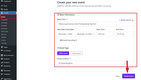 How To Create Event In Eventin Documentation For Plugins
