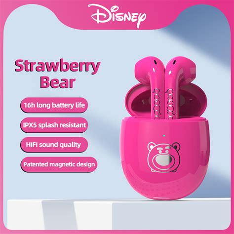 Disney Q1 Bluetooth Wireless Earphone Mickey Mouse Earbuds Waterproof Ipx5 Magnetic Suction Ear