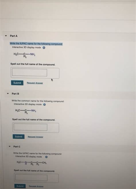 Solved A Write The IUPAC Name For The Following Compound B Chegg Com
