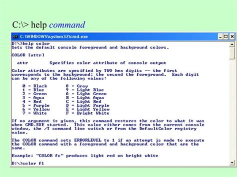 Introduction To Command Line And Batch Files Ppt