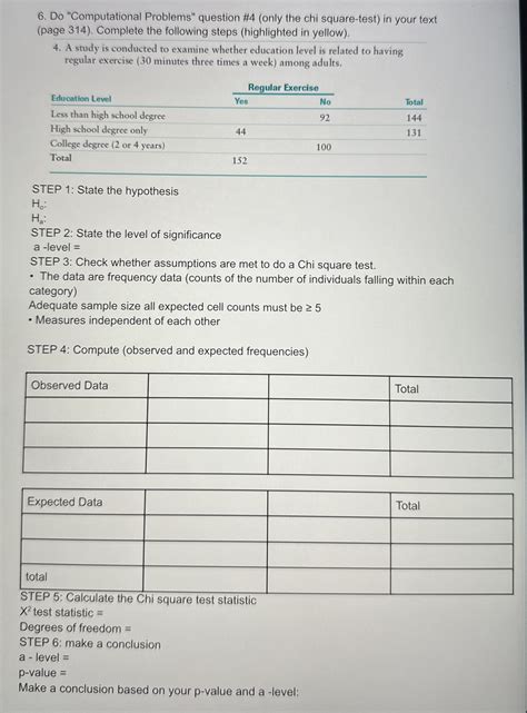 solved do computational problems question 4 only the chi