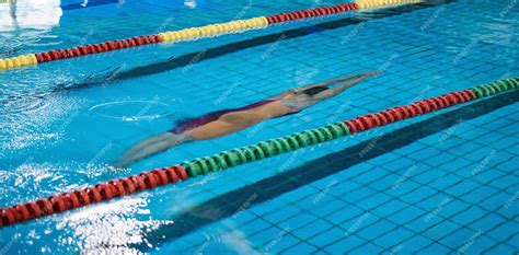 Premium Photo Successful Professional Female Swimmer Swimming