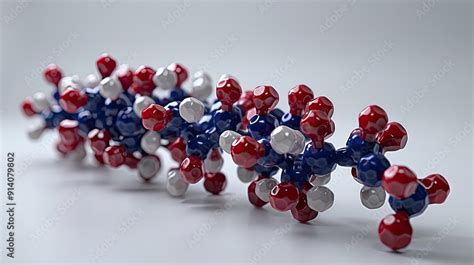 Visualizing The Van Der Waals Structure Of Tripeptide Molecule In A 3d Model Concept 3d