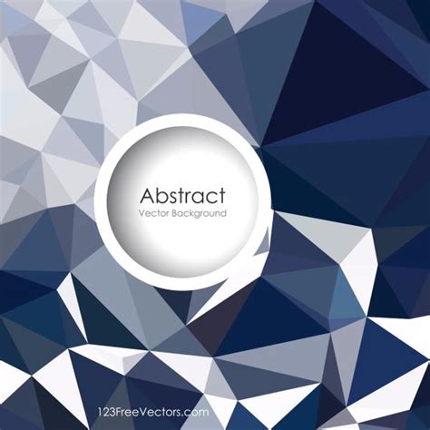 Polygonal Triangular Dark Blue Background Template