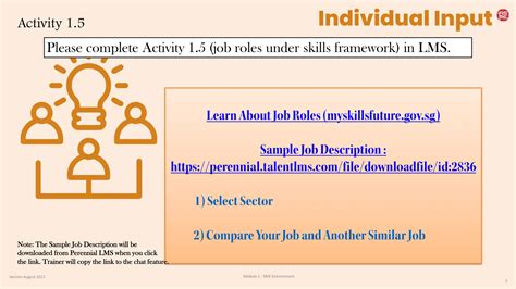 The Skills Framework Sfw By Skillsfuture Sg Pptx