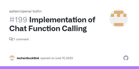 implementation of chat function calling · issue 199 · aallam openai