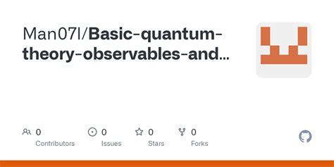 github man07l basic quantum theory observables and measurements