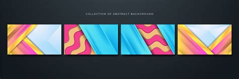 스트라이프 와 웨이브 블루 핑크 옐로우 컬러풀 한 추상디자인 배경 0명에 대한 스톡 벡터 아트 및 기타 이미지 0명 3차원 형태 개념 Istock