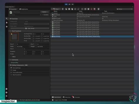 divinity codes on linkedin dynamic inspector