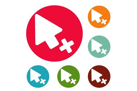 Cursor Failure Icons Circle Set Vector Graphic By Anatolir Creative Fabrica