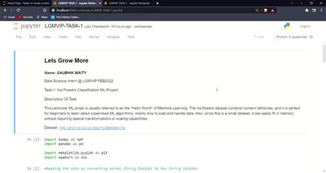 saubhik maity on linkedin beginner level task datascience intern ml python machinelearning…