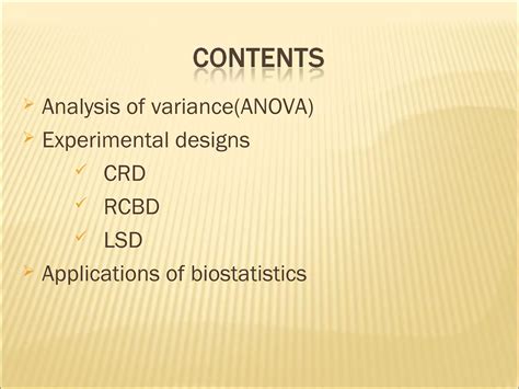 Anova And Experimental Designs Ppt