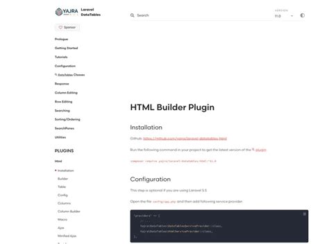 Laravel Datatables Html Laravel Themes And Templates