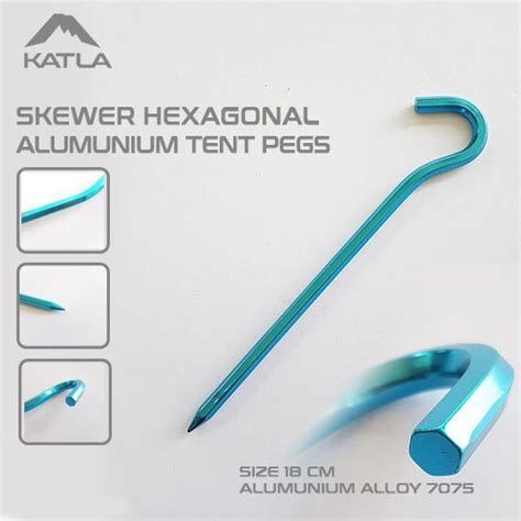 Jual Pasak Tenda Alumunium 7075 Katla Skewer Hexagonal Tent Pegs