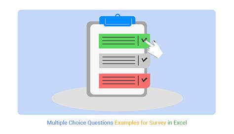 multiple choice questions examples for survey in excel