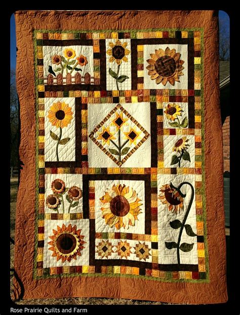 Sunflower Quilt Square Pattern