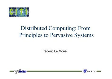 distributed computing from principles to pervasive systems