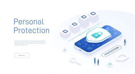 Premium Vector Mobile Data Security Concept Internet Security Shield