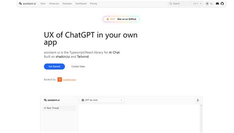 Assistant ui 用于 AI 聊天的 Typescript React 组件库 Aitoolnet