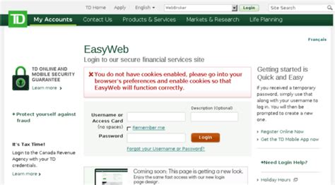 Td Login Easyweb Td