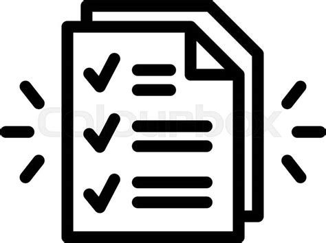 Assignment Paper Icon Outline Assignment Paper Vector Icon Colourbox