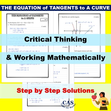 Differential Calculus The Equation Of Tangents To A Curve Critical Thinking Australian