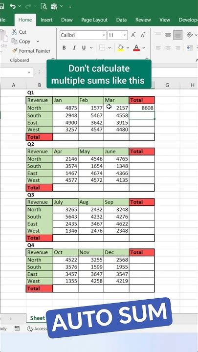 Auto Sum In Excel Excel Shorts Microsoftoffice Exceltips Exceltrickslearning Funny Fun
