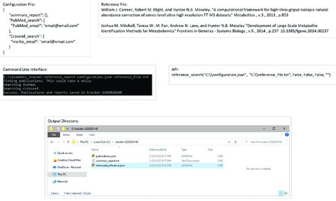 example execution of the reference search use case example