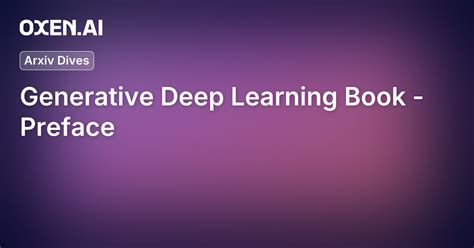 generative deep learning book preface oxen ai