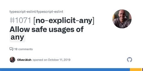 No Explicit Any Allow Safe Usages Of `any` · Issue 1071 · Typescript