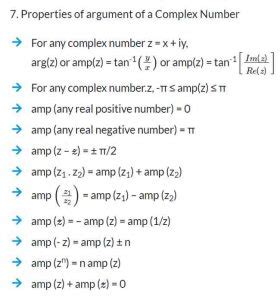 Complex Number Formulas