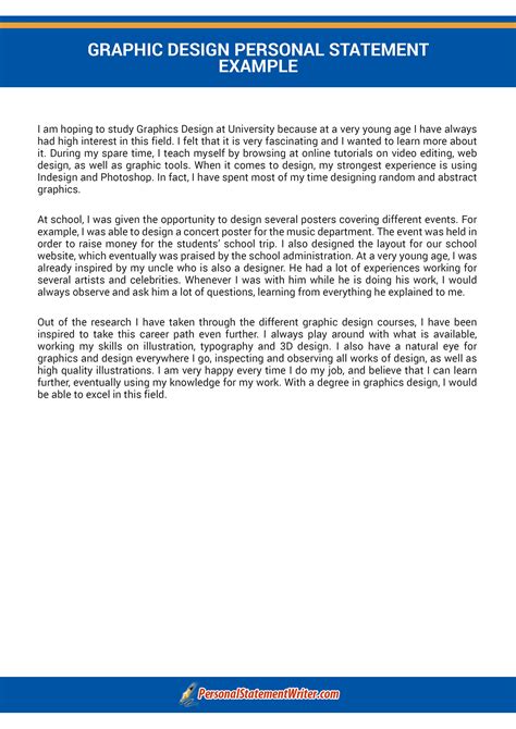 Personal Statement Designer Design Talk