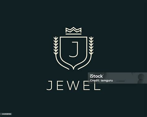 프리미엄 모노그램 문자 J 이니셜 장식된 서명 활자 우아하다 벼슬 0명에 대한 스톡 벡터 아트 및 기타 이미지 0명 개성