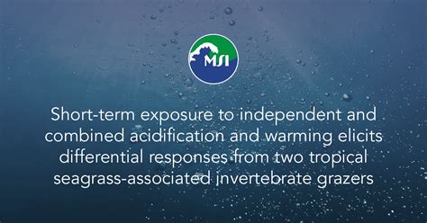 Short Term Exposure To Independent And Combined Acidification And