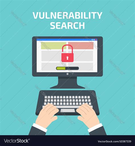Vulnerability Search Decktop Royalty Free Vector Image