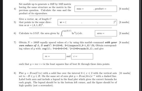 Solved Use Matlab And Give Codes For Each Questionsa 33 B