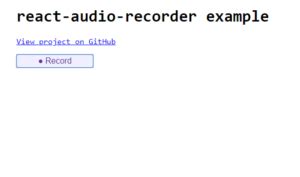 Audio Recorder Component For React Reactscript