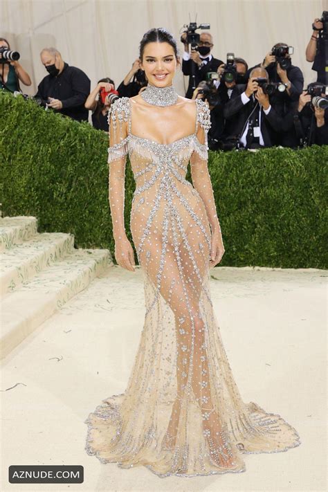 Kendall Jenner Poses Naked In G String Dress To Steal The Spotlight At Met Gala In Nyc Aznude