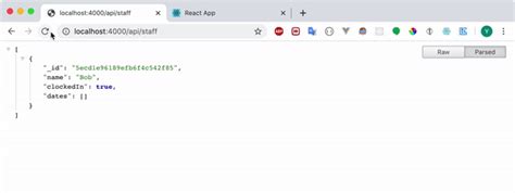handle form submissions in react to a mongodb backend by yousef ahmed create a clocking in