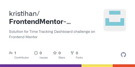 Github Kristihanfrontendmentor Timetrackingdashboard Solution For