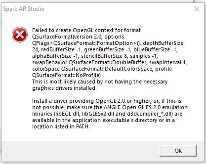 Falha no Open GL na instalação do programa Spark AR Studio Programas Clube do Hardware